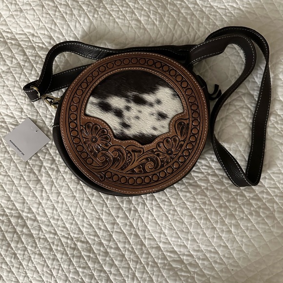 Bags | New With Tags Western Tooled Leather Crossbody | Poshmark
